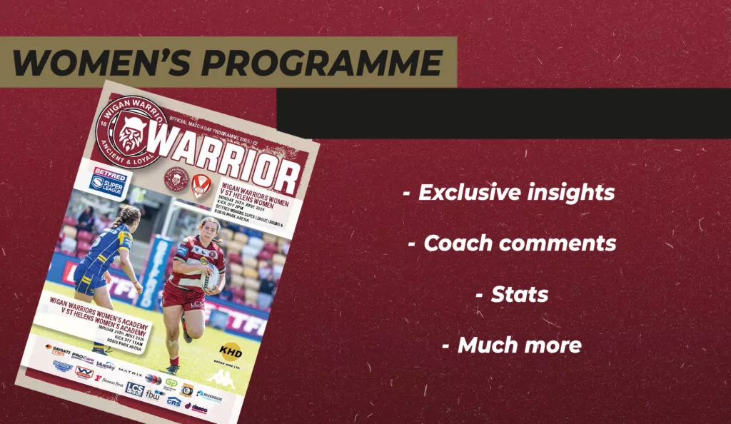 Get your Women's Derby Double-Header programme - Wigan Warriors
